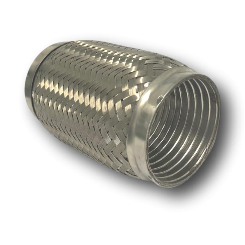 3" Inch Exhaust Flex Bellow Interlock Pipe Joint Stainless Collar Flexi ...