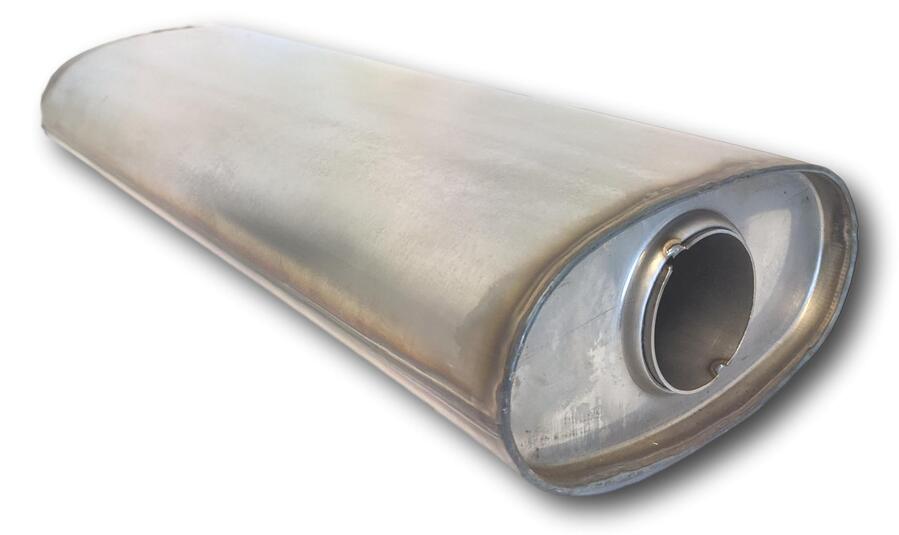 1.75" 1 3/4" 44mm Oval 6" X 3" Stainless Steel High Flow Performance ...