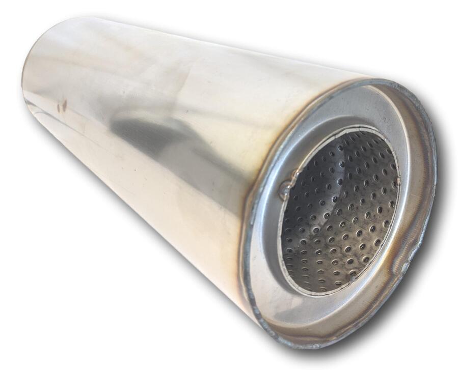 2.25" 2 1/4" Round Muffler 5" Body Stainless Steel High Flow ...