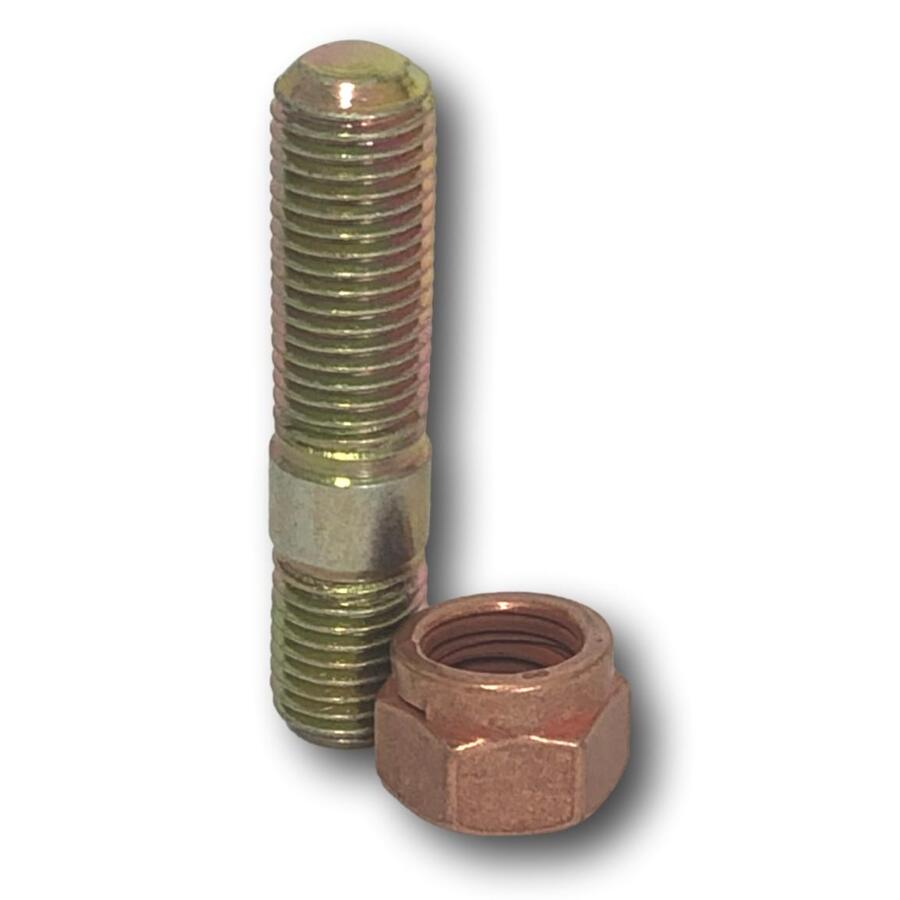 TURBO STUD & COPPER LOCK NUT FOR DUMP PIPE SET OF 6 - M10 X 1.25 X 40MM ...