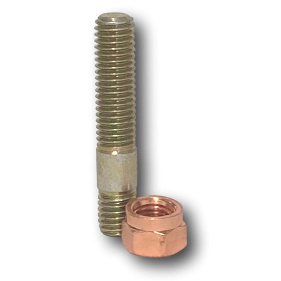 TURBO STUD & COPPER LOCK NUT FOR DUMP PIPE SET OF 6 - M10 X 1.5 X 54MM ...