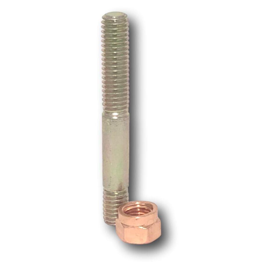 TURBO STUD & COPPER LOCK NUT SET OF 4 - M10 X 1.5 X 70MM LONG - HiiFlex