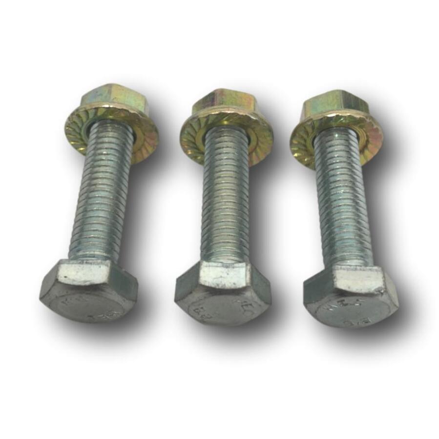 EXHAUST FLANGE PLATE BOLTS WITH FLANGE NUTS SET OF 3 MILD STEEL M8-1 ...