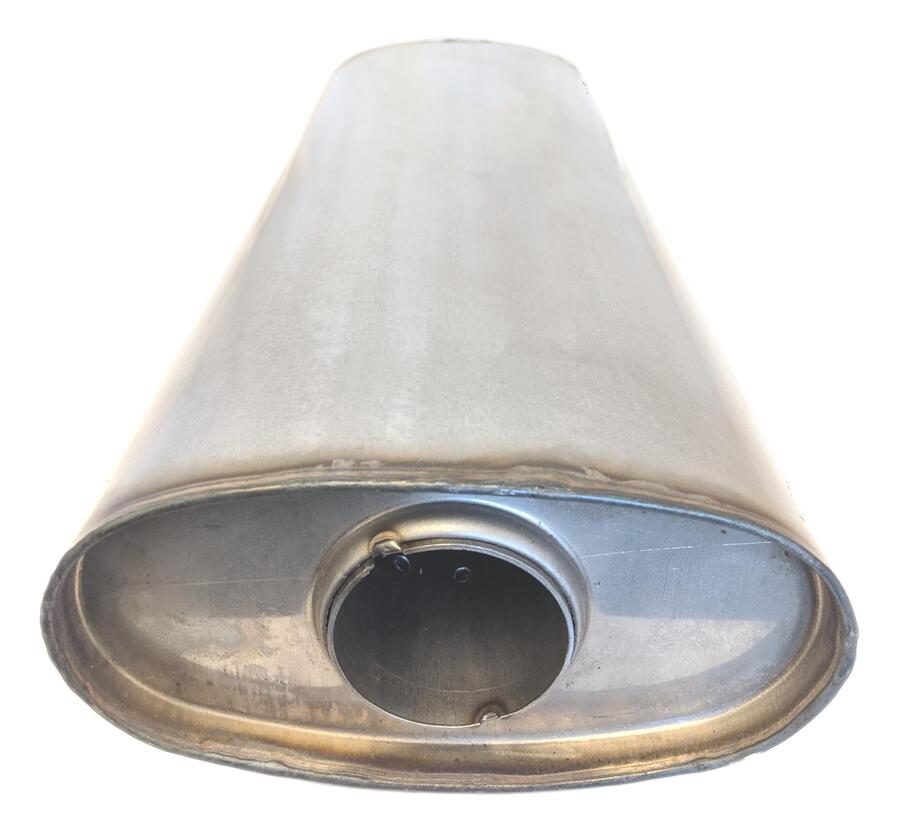 1.75" 1 3/4" 44mm Oval 6" X 3" Stainless Steel High Flow Performance ...