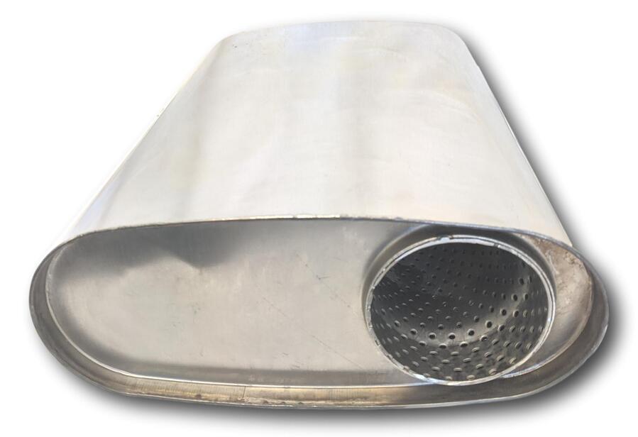 2.5" 2 1/2" 63.5mm Oval 10" X 4" Stainless Steel High Flow Performance ...