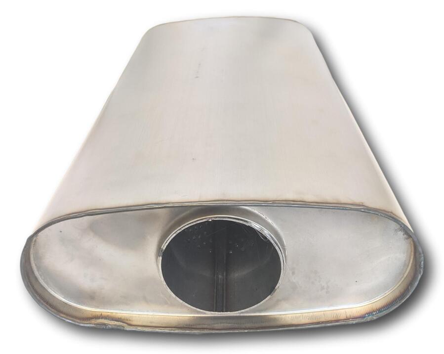 4" 102mm Oval 9" X 5" Stainless Steel High Flow Performance Muffler