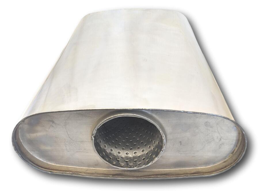 2.5" 2 1/2" 63.5mm Oval 10" X 4" Stainless Steel High Flow Performance ...