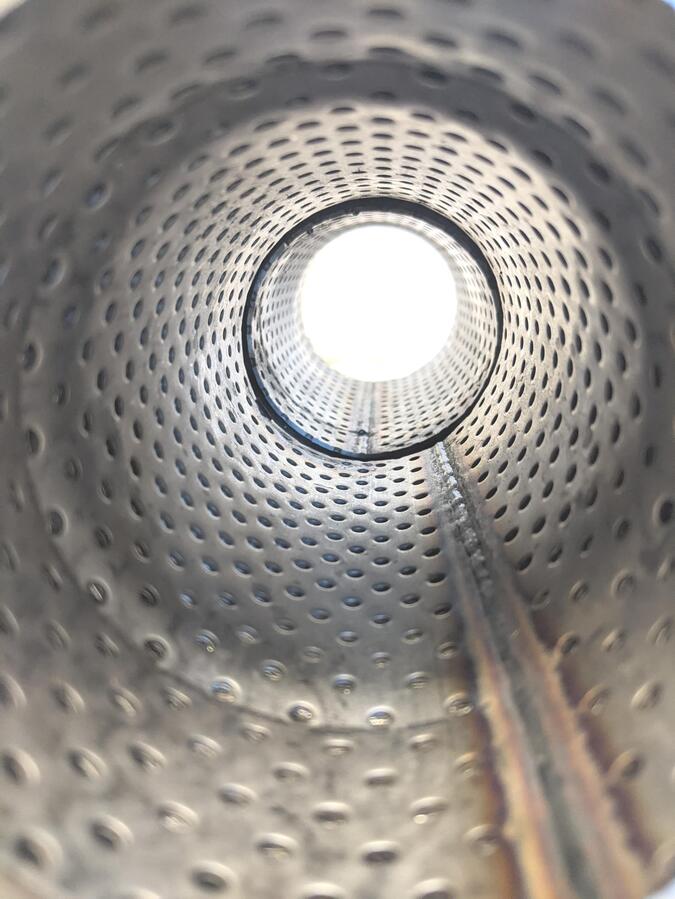 2.5" 2 1/2" Round Muffler 5" Body Stainless Steel High Flow Performance ...