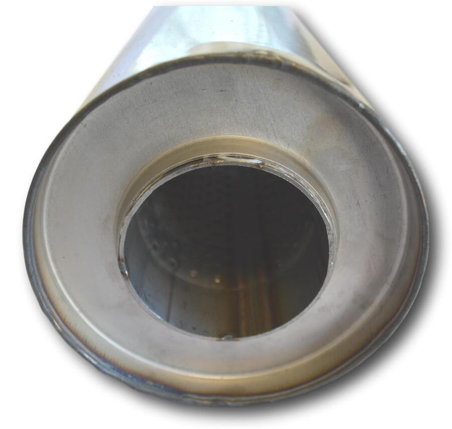 3" 76mm Round Muffler 5" Body Stainless Steel High Flow Performance CTR/CTR