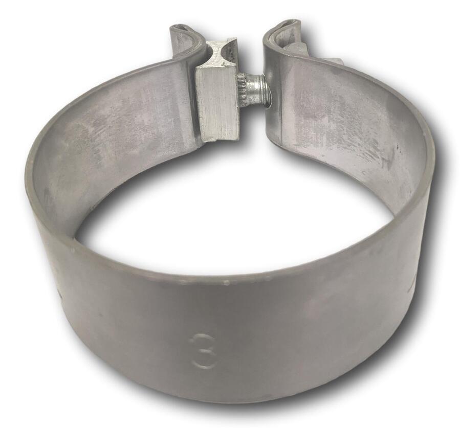 2" to 6" ID Exhaust Muffler Clamp Stainless Steel Single Bolt Band Clamps