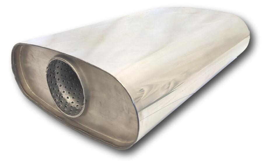 2.5" 2 1/2" 63.5mm Oval 10" X 4" Stainless Steel High Flow Performance ...