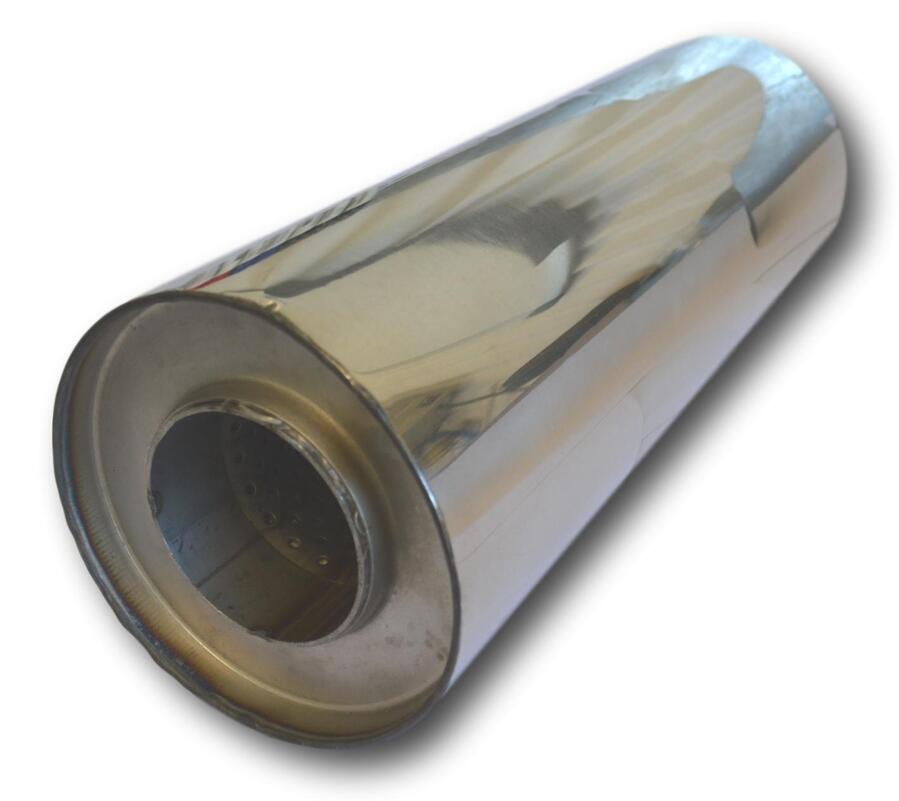 3" 76mm Round Muffler 5" Body Stainless Steel High Flow Performance CTR/CTR